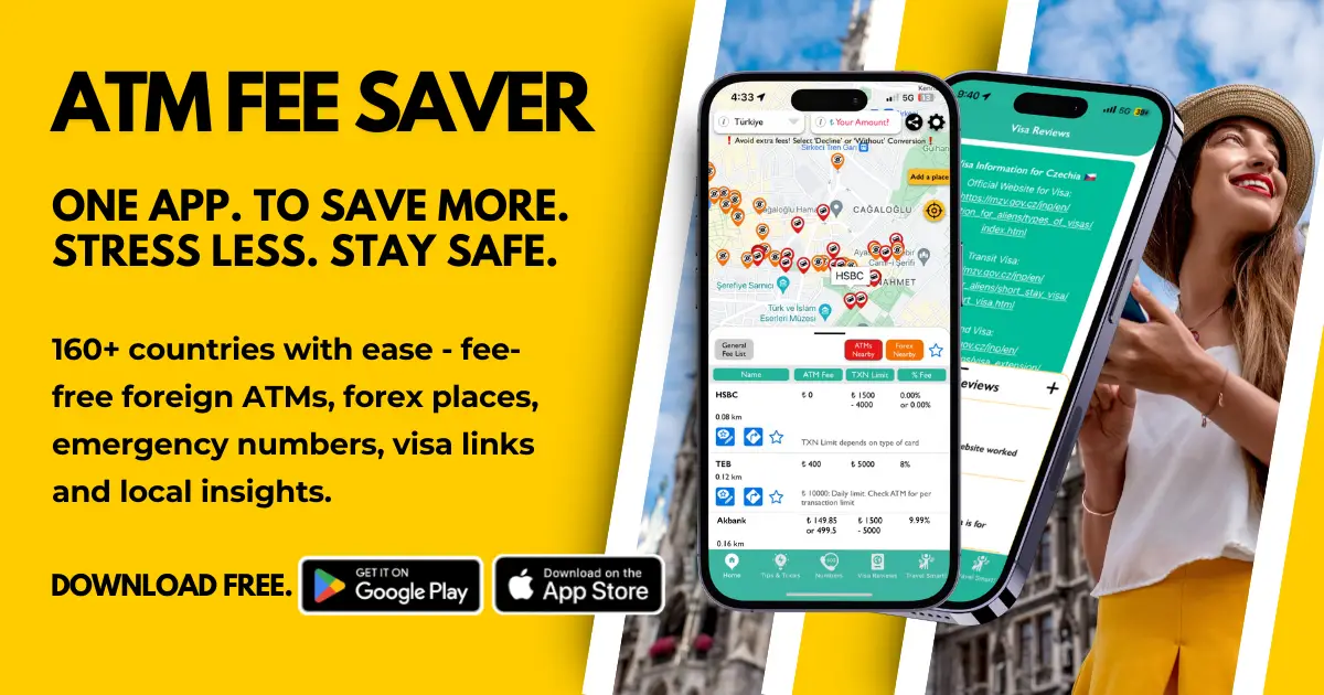 ATM Fee Saver - Fee-free ATMs, forex places, cash tips and more for travel!